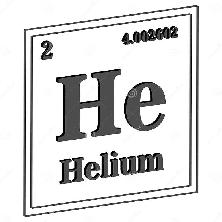 Helium Periodic Table of the Elements 3D Vector Stock Vector ...