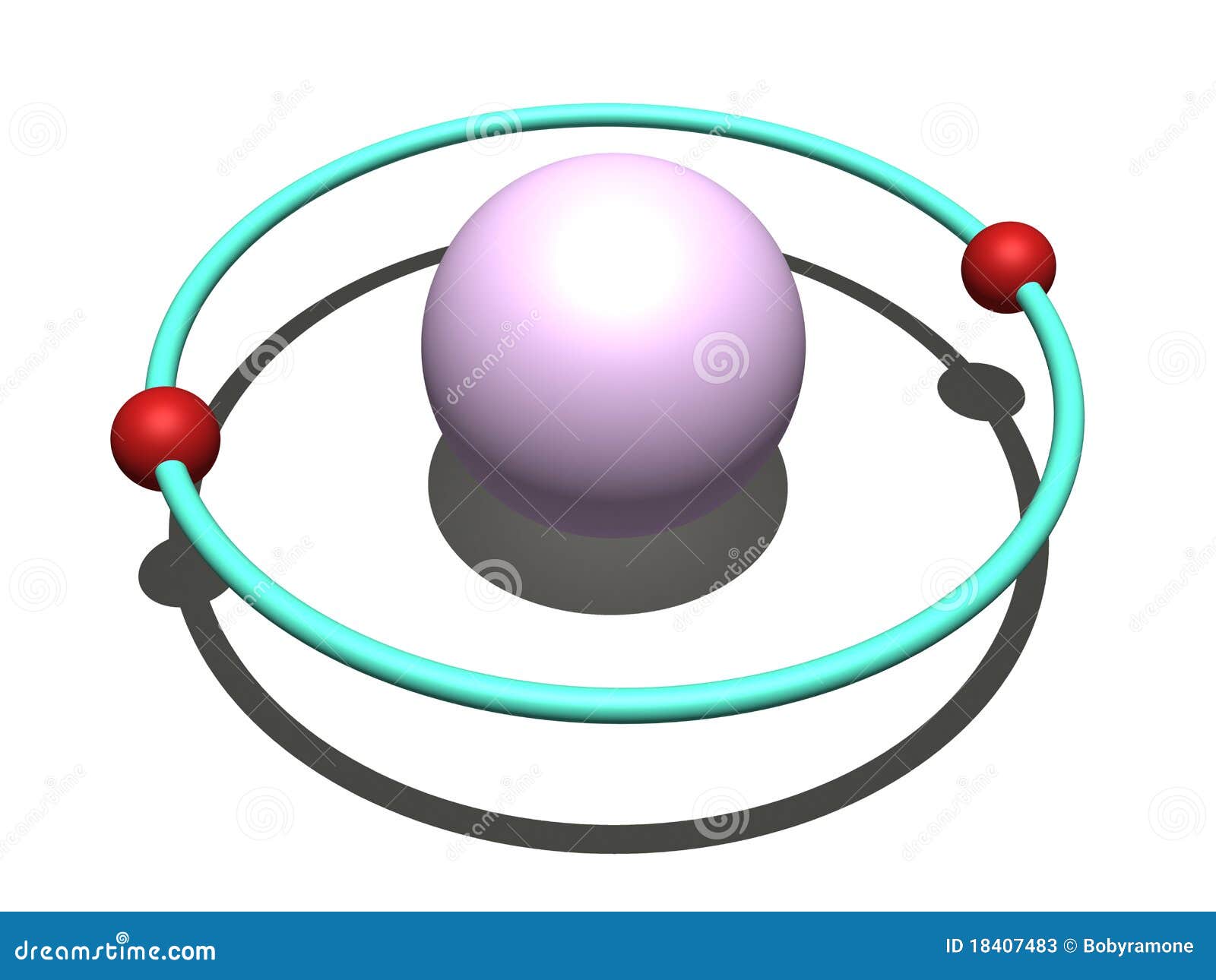 Heliumatom stock abbildung. Illustration von physik, helium - 18407483