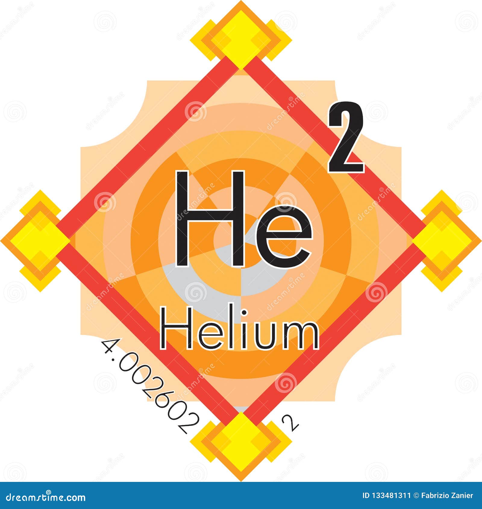 Heliumformular Periodische Tabelle Der Elemente Vektor Abbildung ...