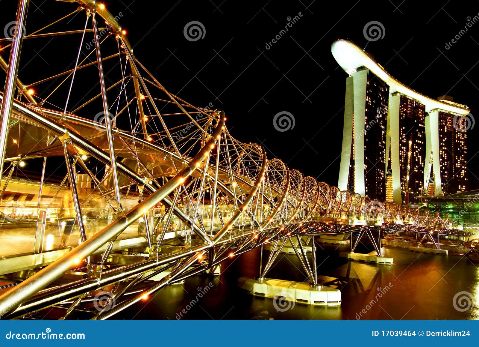 The Helix Bridge editorial stock image. Image of long - 17039464