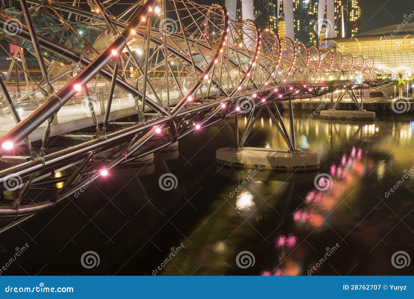 Helix bridge in Singapore editorial photography. Image of structure ...