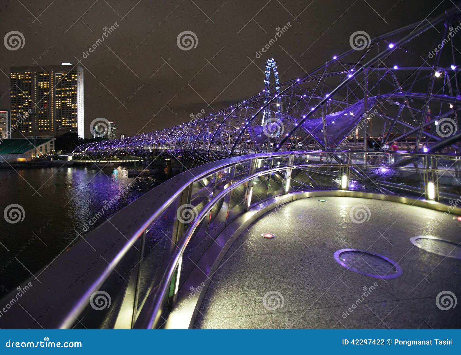 Helix Bridge singapore editorial photography. Image of architecture ...