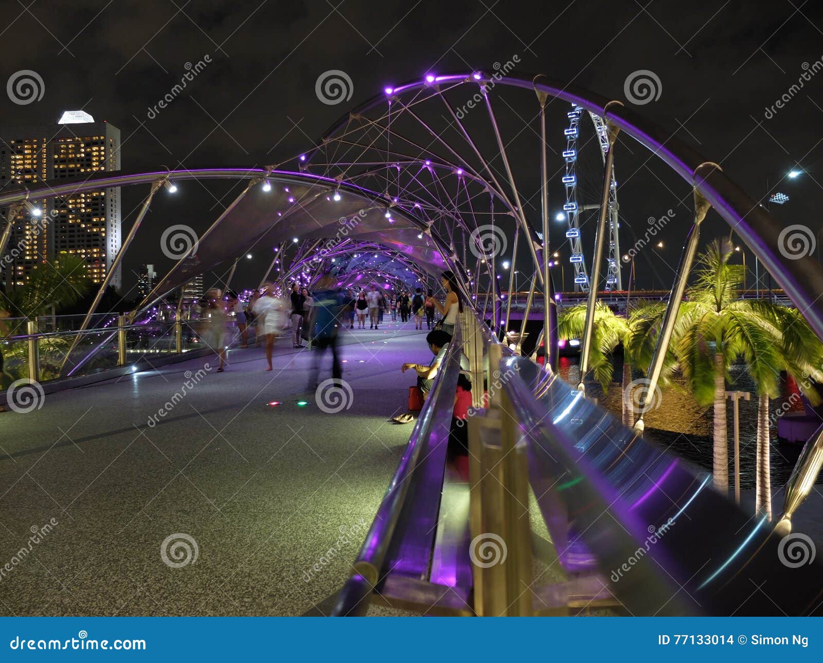 Helix Bridge editorial stock image. Image of flyer, constructed - 77133014