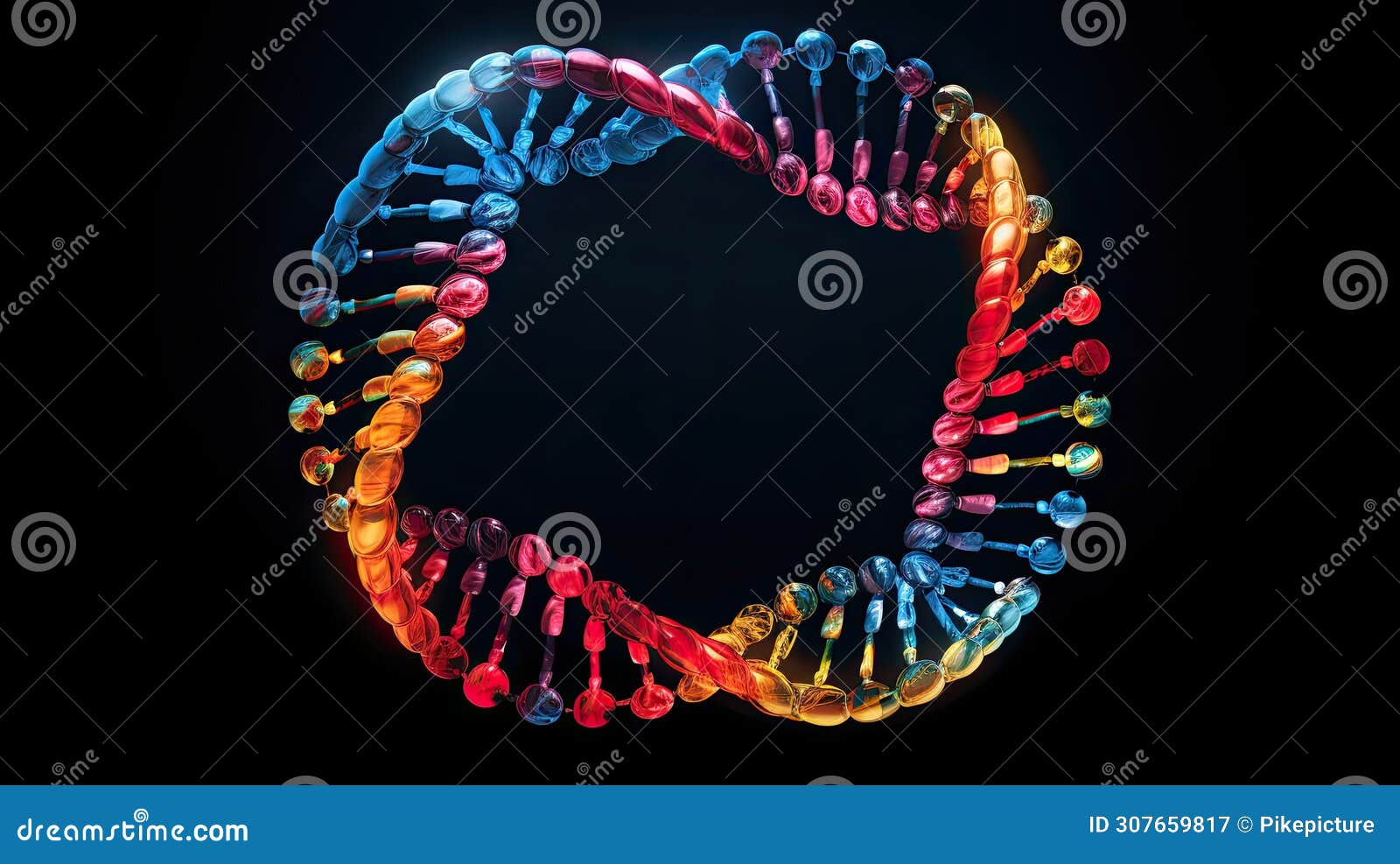 Helix dna strand circle stock illustration. Illustration of anticodon ...
