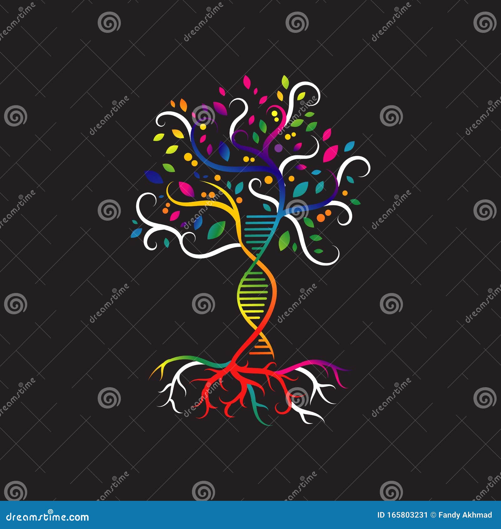 Helix Dna Tree Logo Design Vector Icon. Simple Sign Nature DNA Strand ...