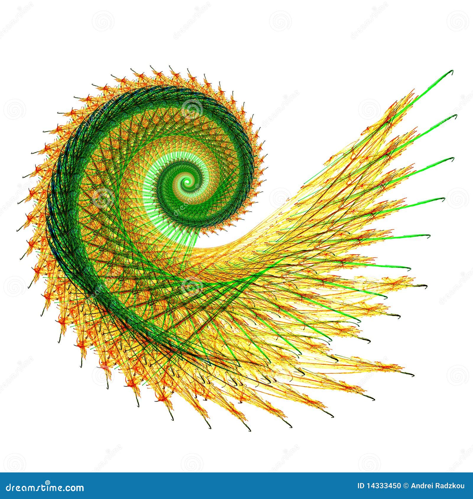 Helix fractal stock illustration. Illustration of isolated - 14333450