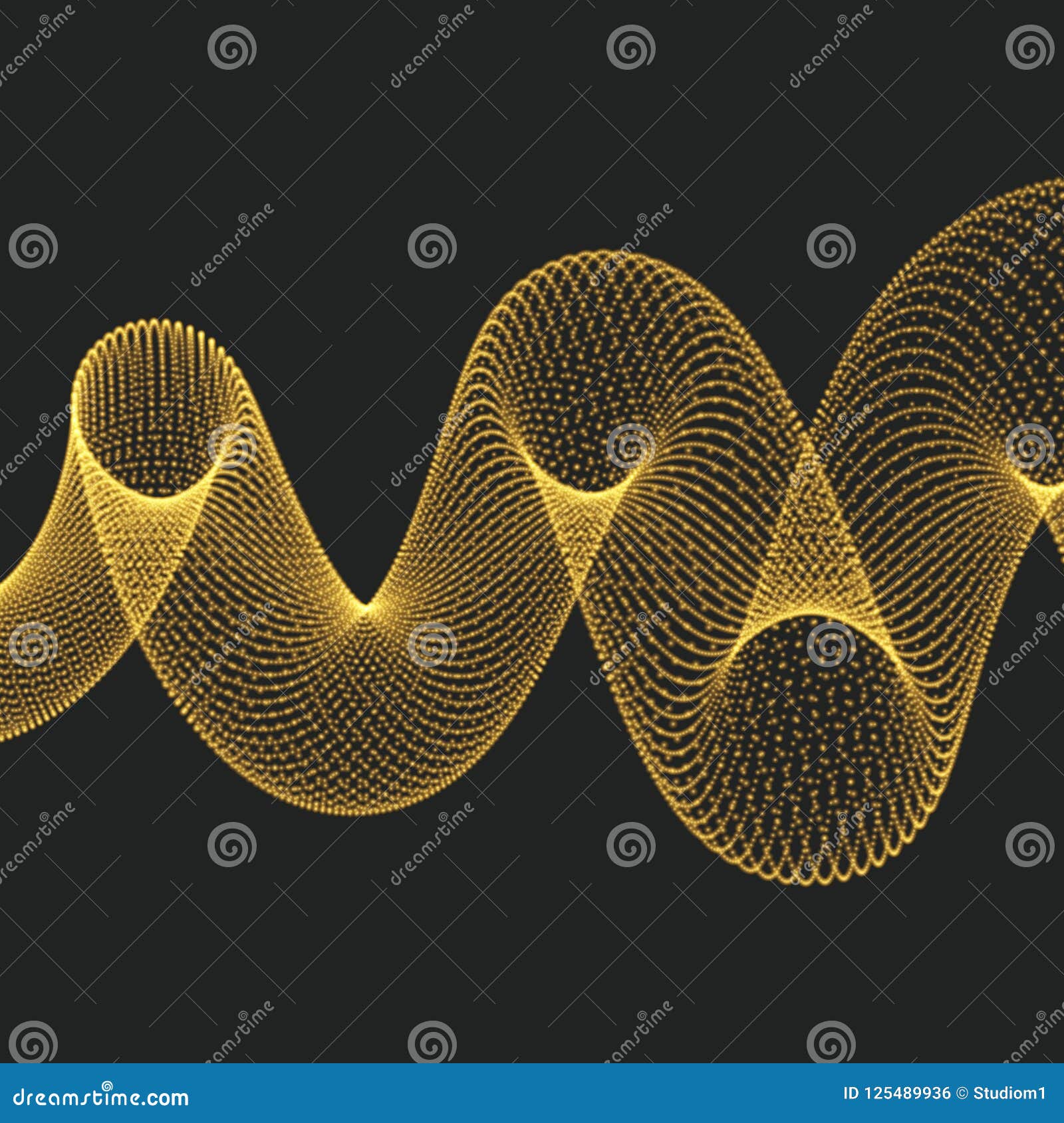 Helix. Molecular Lattice. 3d Vector Illustration Stock Illustration ...