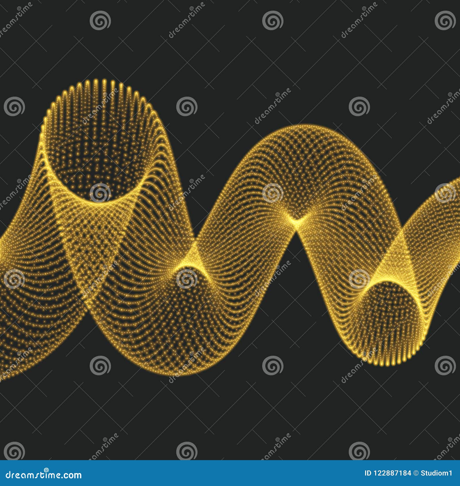 Helix. Molecular Lattice. 3d Vector Illustration Stock Vector ...