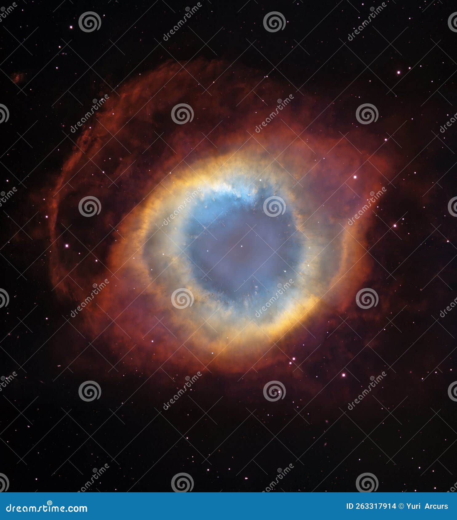 The Helix Nebula - a Gaseous Envelope Expelled by a Dying Star Stock ...