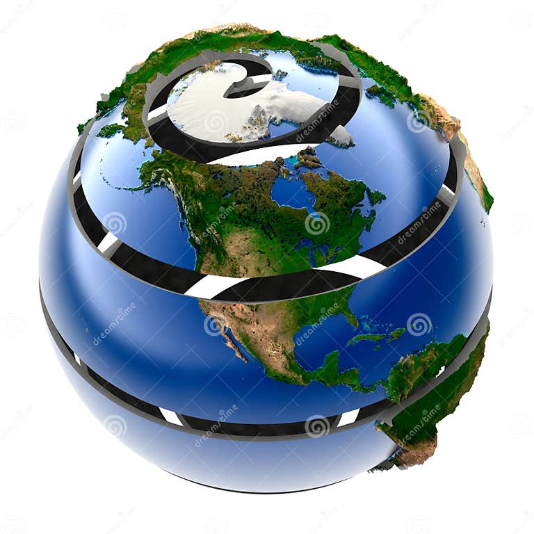 Helix Planet Earth stock illustration. Illustration of equator - 16264016