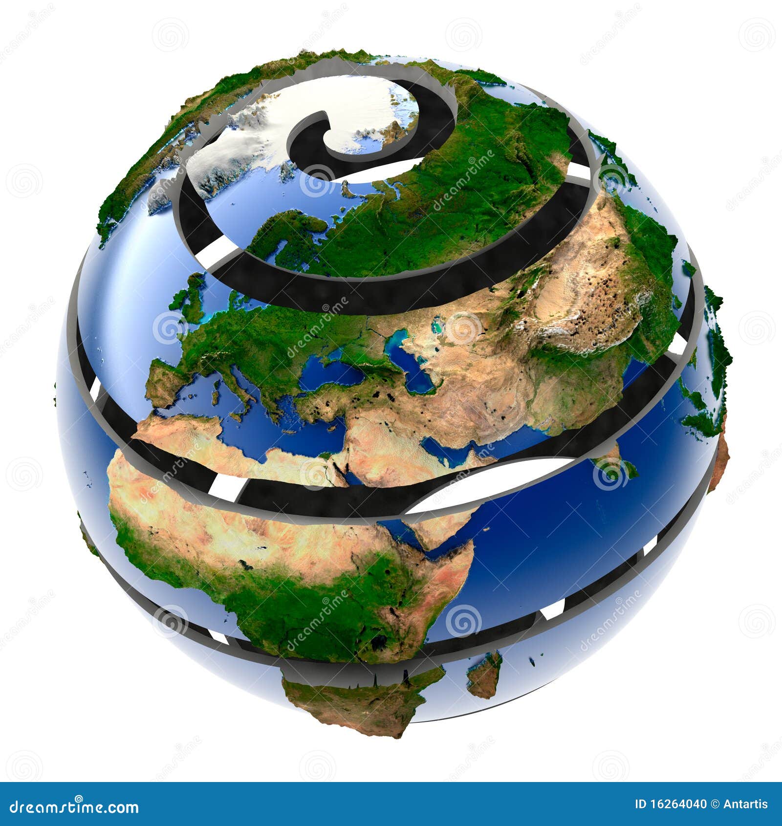 Helix Planet Earth stock illustration. Illustration of land - 16264040