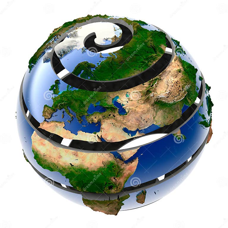 Helix Planet Earth stock illustration. Illustration of land - 16264040