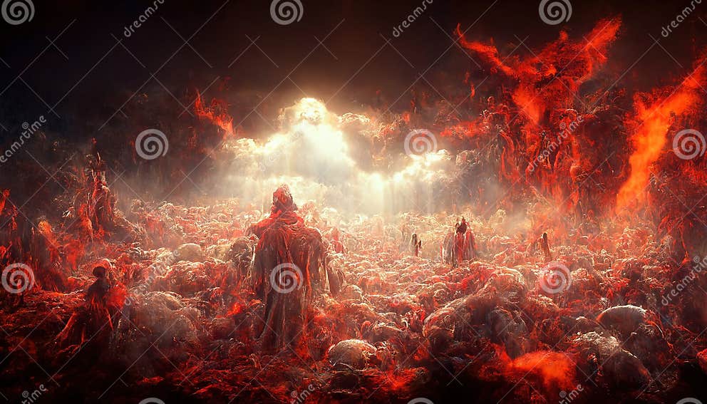 Hell Abstract Background. AI Generated. Stock Illustration ...