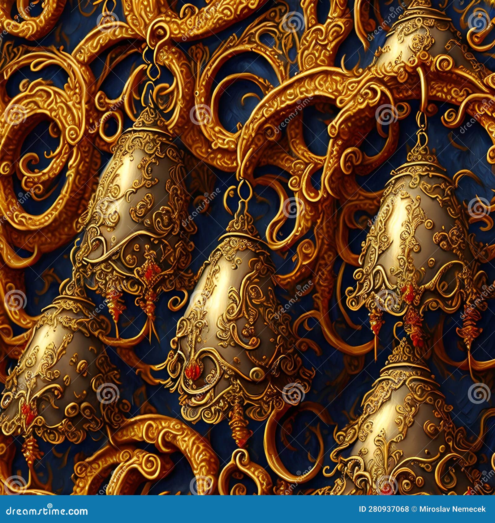 Hell Bells, Generative AI Illustration Stock Illustration ...