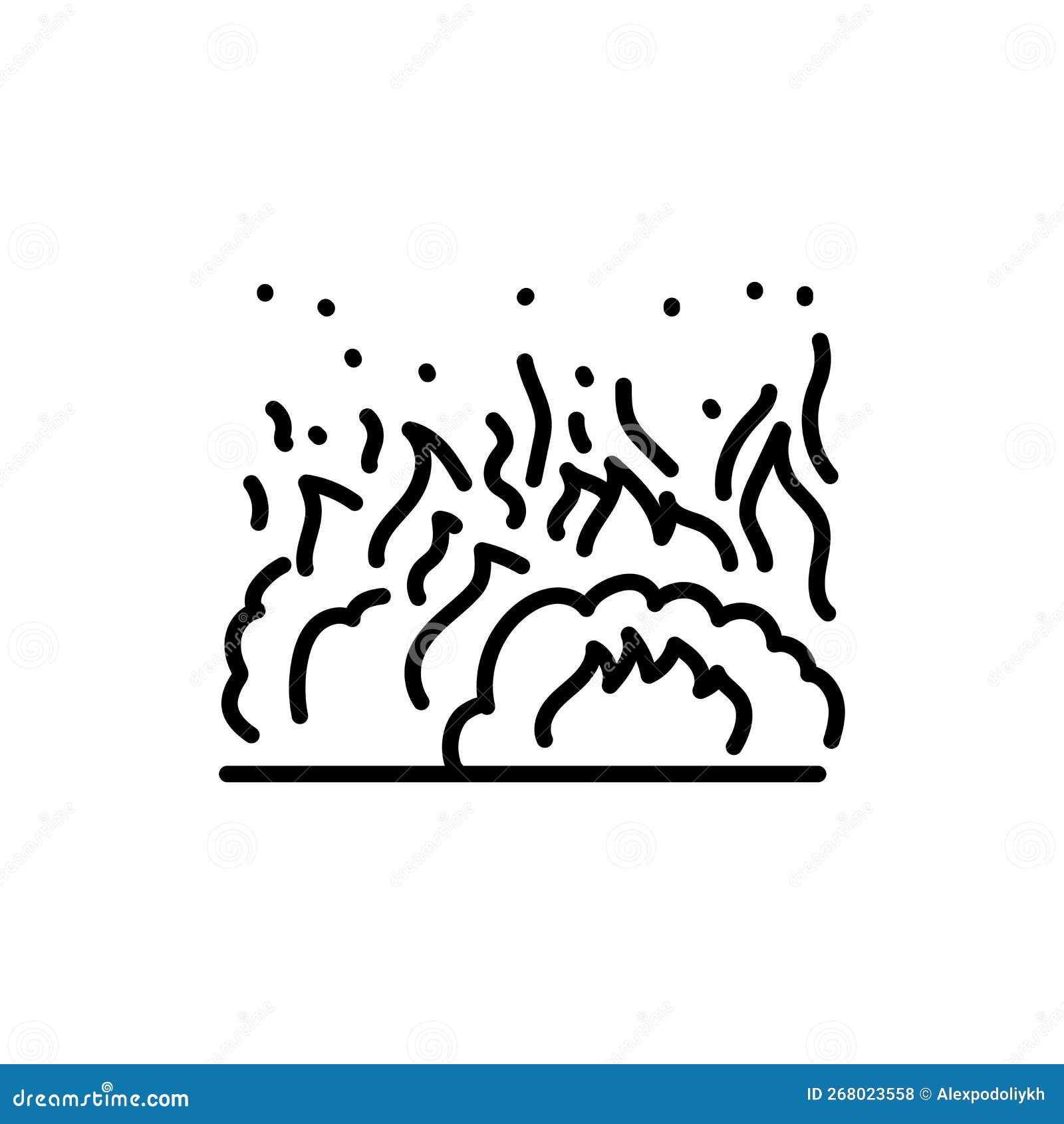 Hell Black Line Icon. Pictogram for Web Page Stock Vector ...