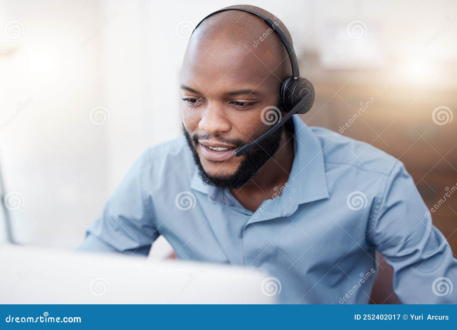 Hell Find a Solution for You. a Handsome Young Male Call Center Agent ...