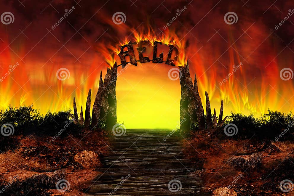 The HELL on fire stock illustration. Illustration of hell - 11632645