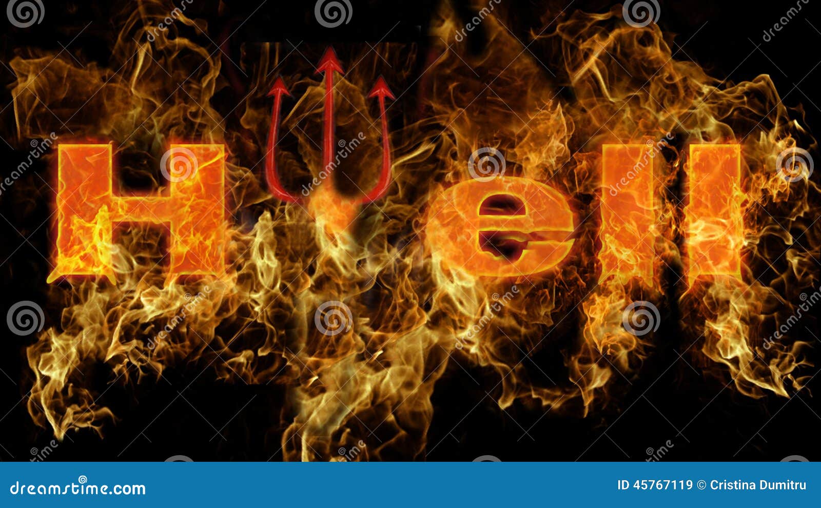 Hell in fire stock illustration. Illustration of consuming - 45767119