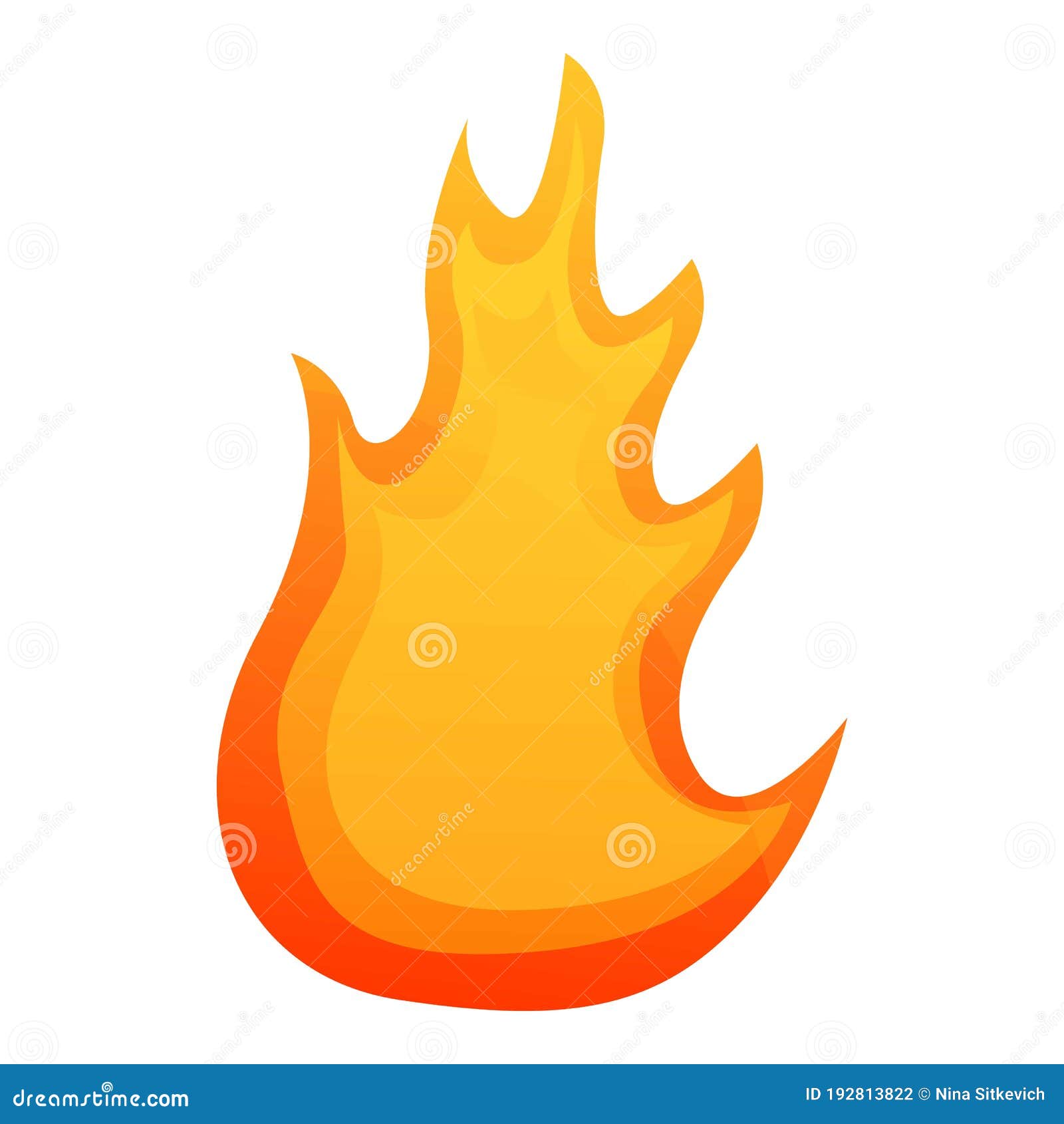 Hell Flame Icon, Cartoon Style Stock Vector - Illustration of fire ...