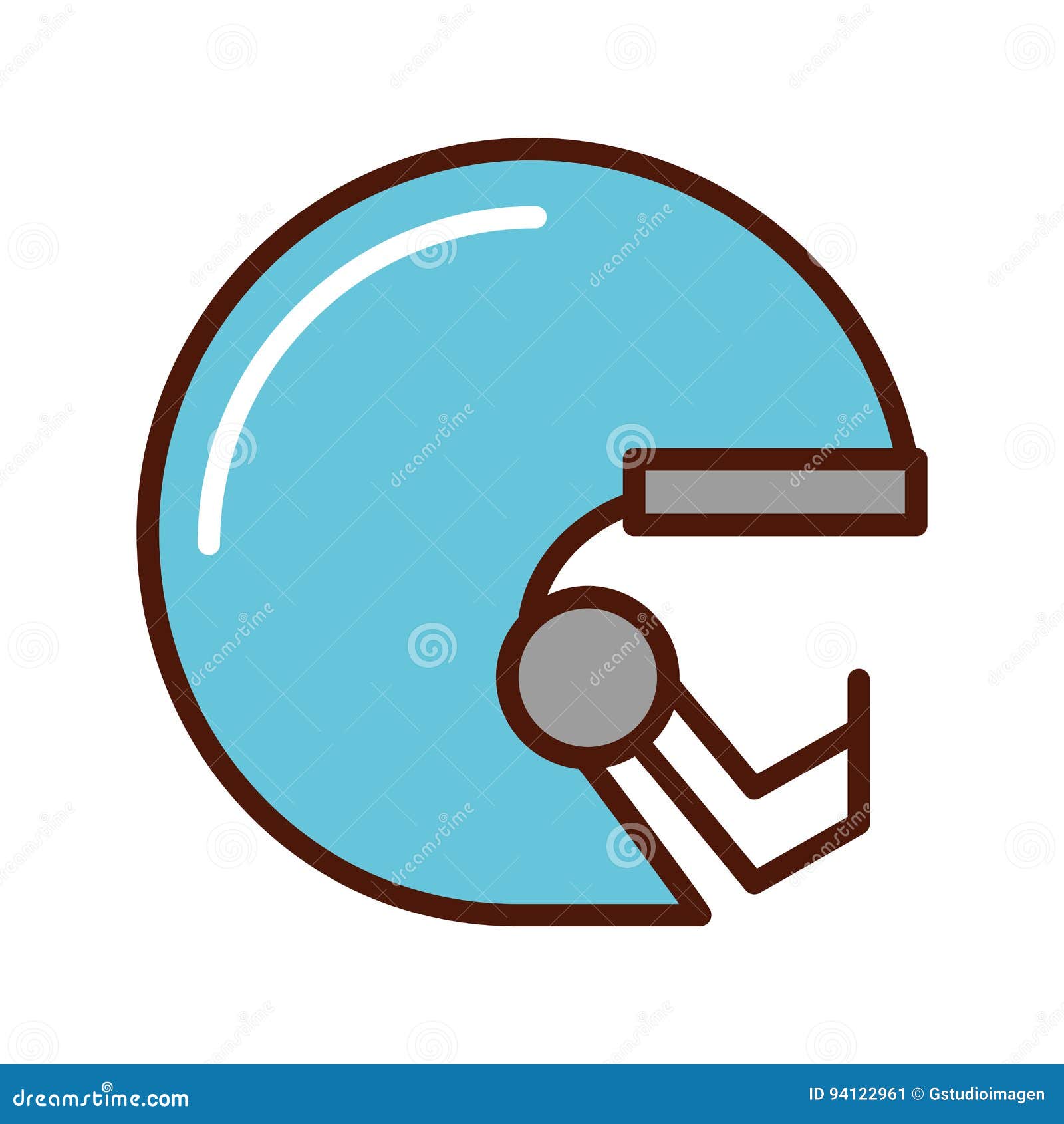 Hell Football-Helm-Karikatur Vektor Abbildung - Illustration von ...