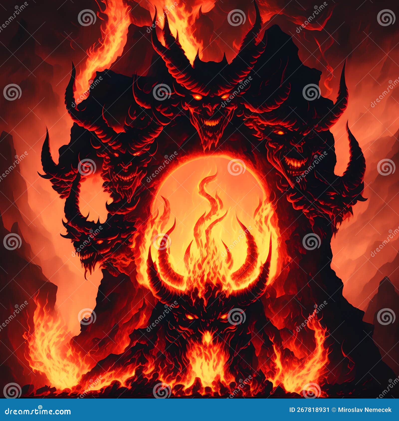 Hell Gate, Generative AI Illustration Stock Illustration - Illustration ...