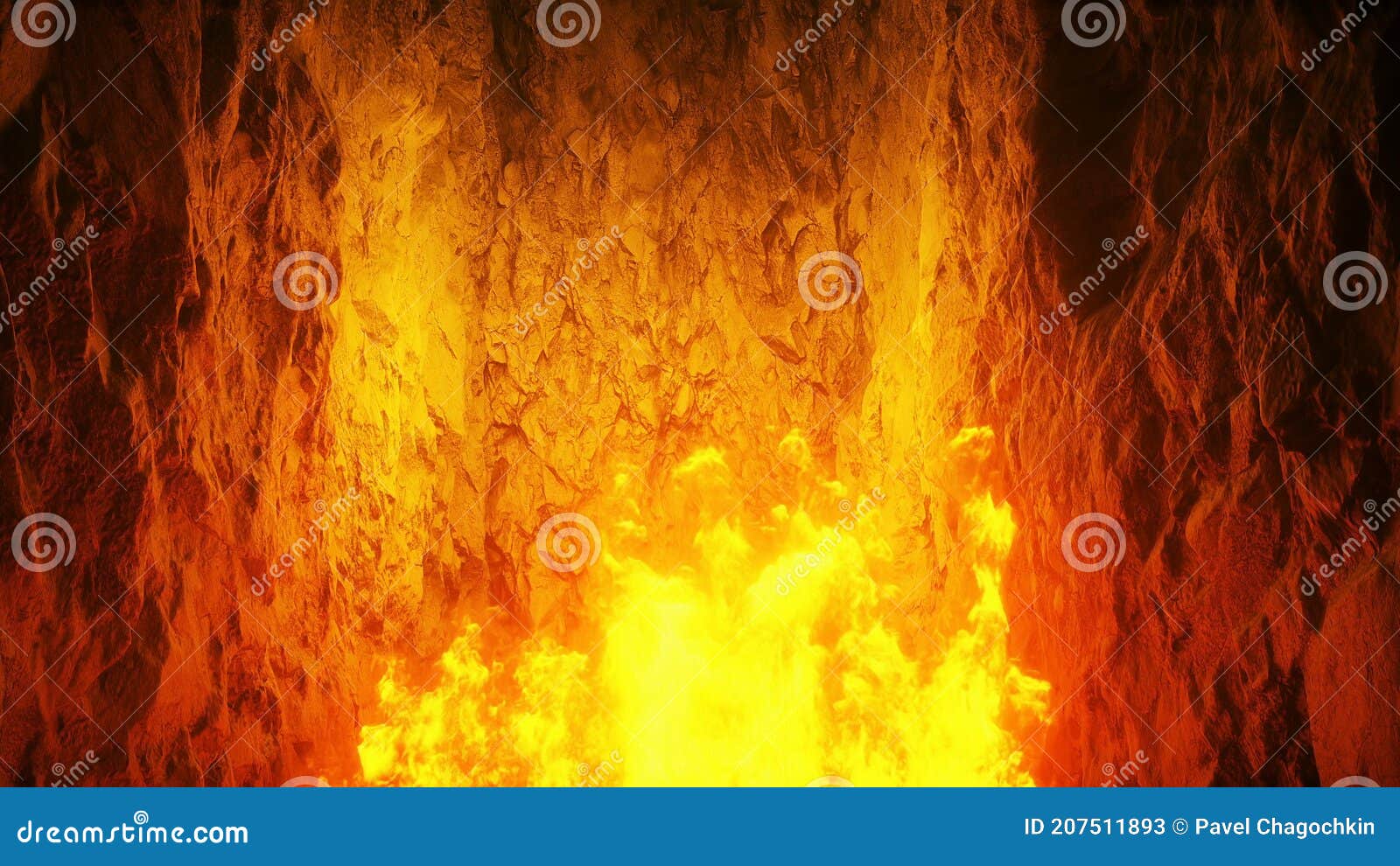 Hell Gates. Hell Fire. Devil Portal. Sinner. Religious Concept. 3d ...