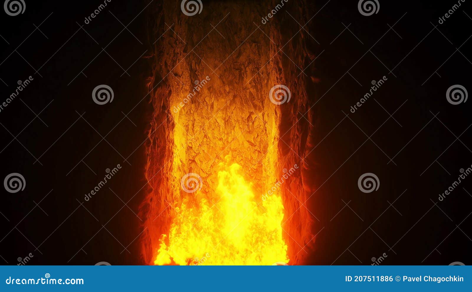 Hell Gates. Hell Fire. Devil Portal. Sinner. Religious Concept. 3d ...