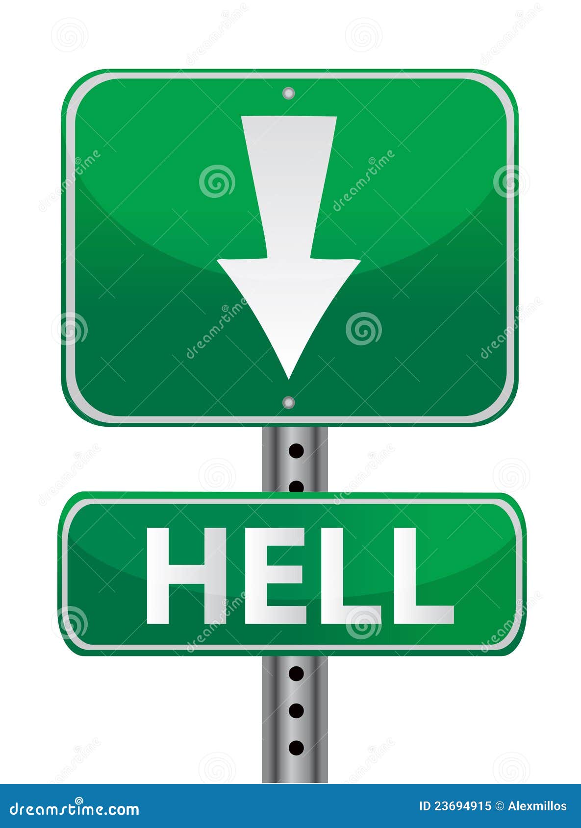 Hell Green Street Sign Illustration Design Over Stock Vector ...
