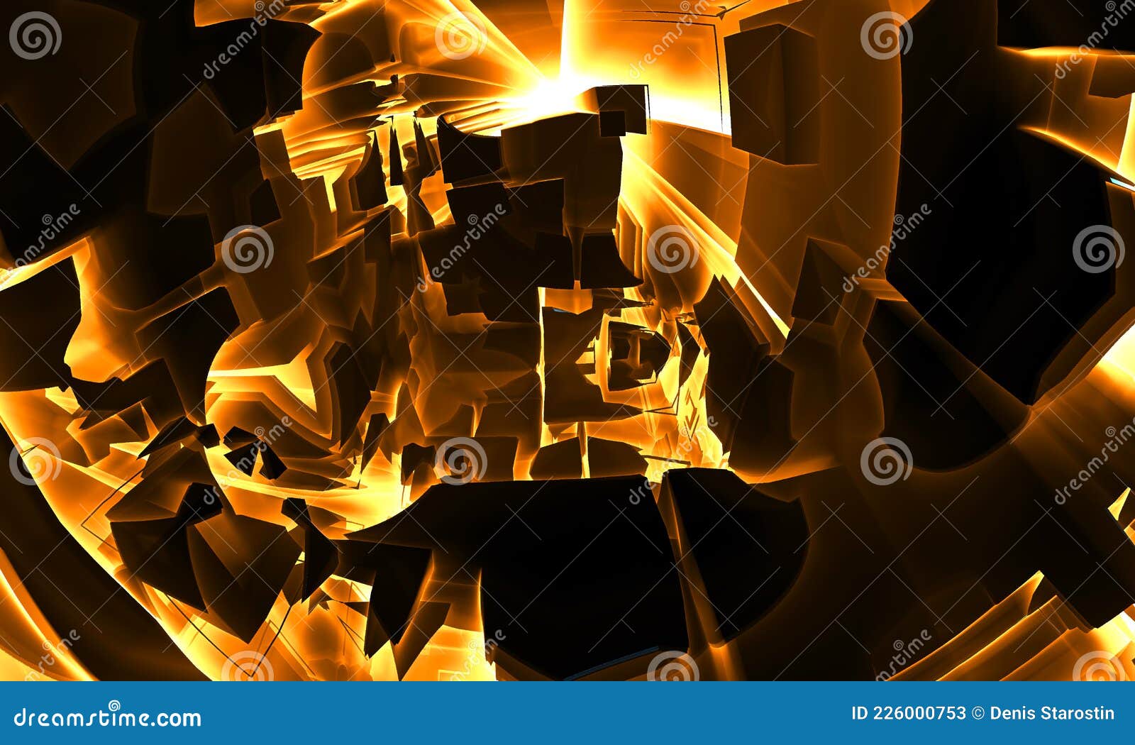 Hell Ground Fractal, Computer Generated Abstract Background Stock ...