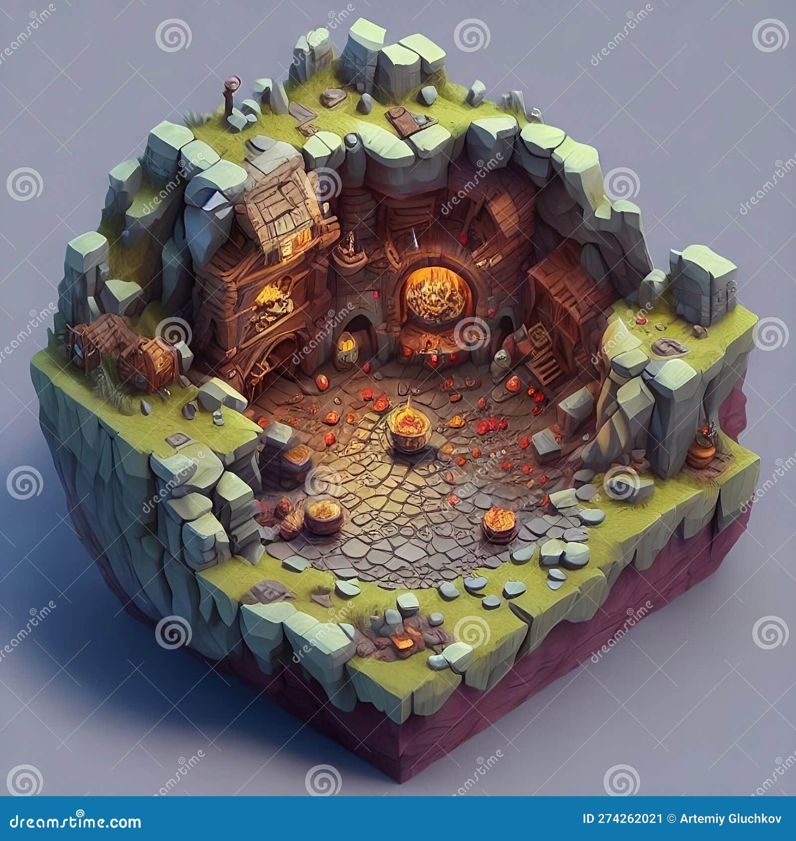 Hell Isometric Island Stock Illustrations – 4 Hell Isometric Island ...