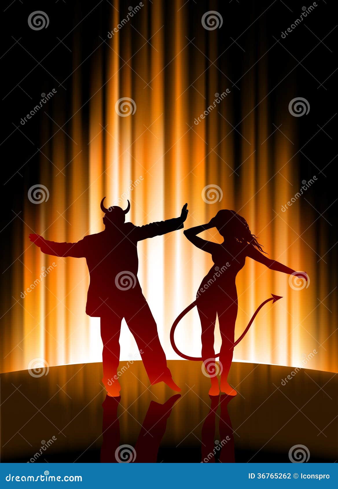 Hell Party on Abstract Spectrum Background Stock Illustration ...
