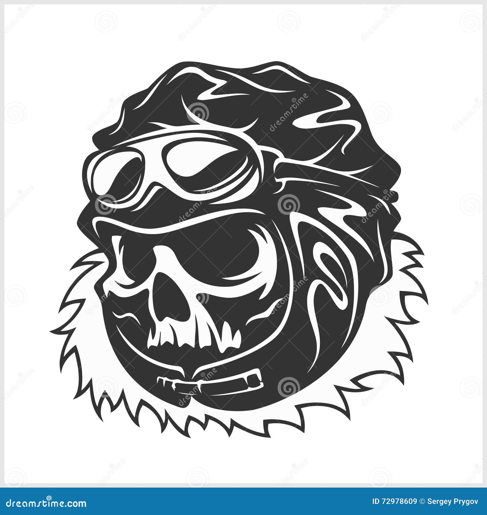 Skull In Helmet And Celtic Patterns Vector Illustration | CartoonDealer ...