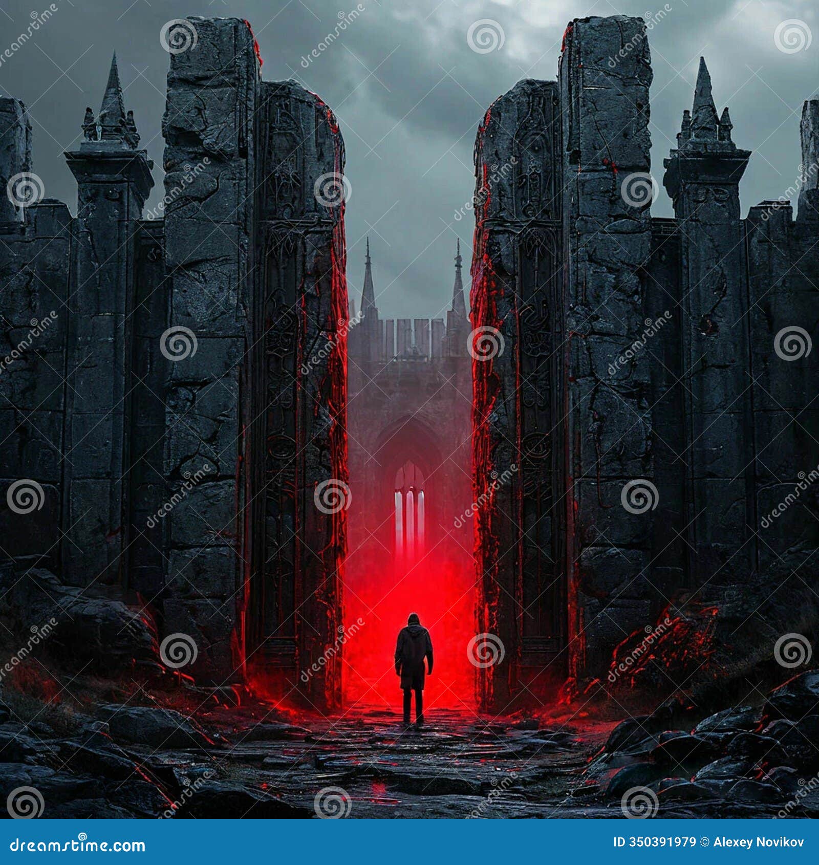 Hell s gates stock image. Image of dusk, city, tower - 350391979