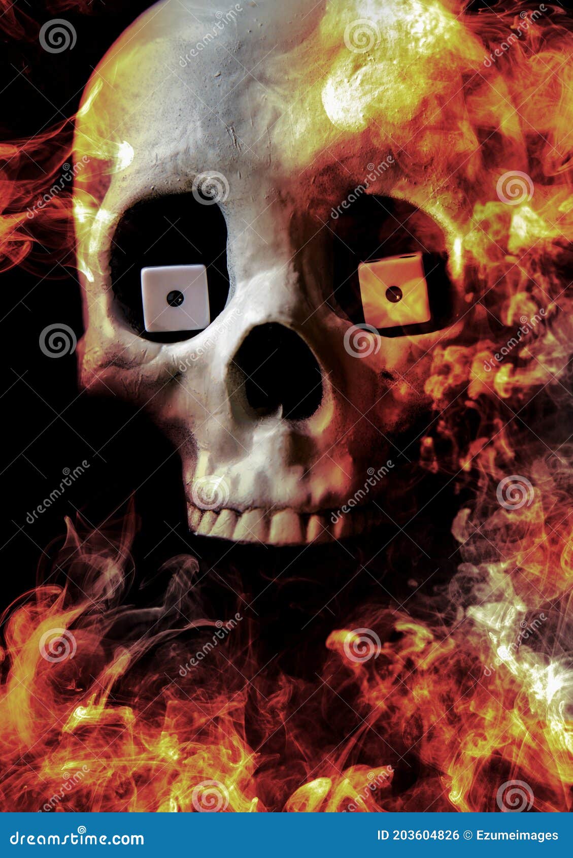 Hell Skull Gambling Concept Stock Photo - Image of gamble, halloween ...
