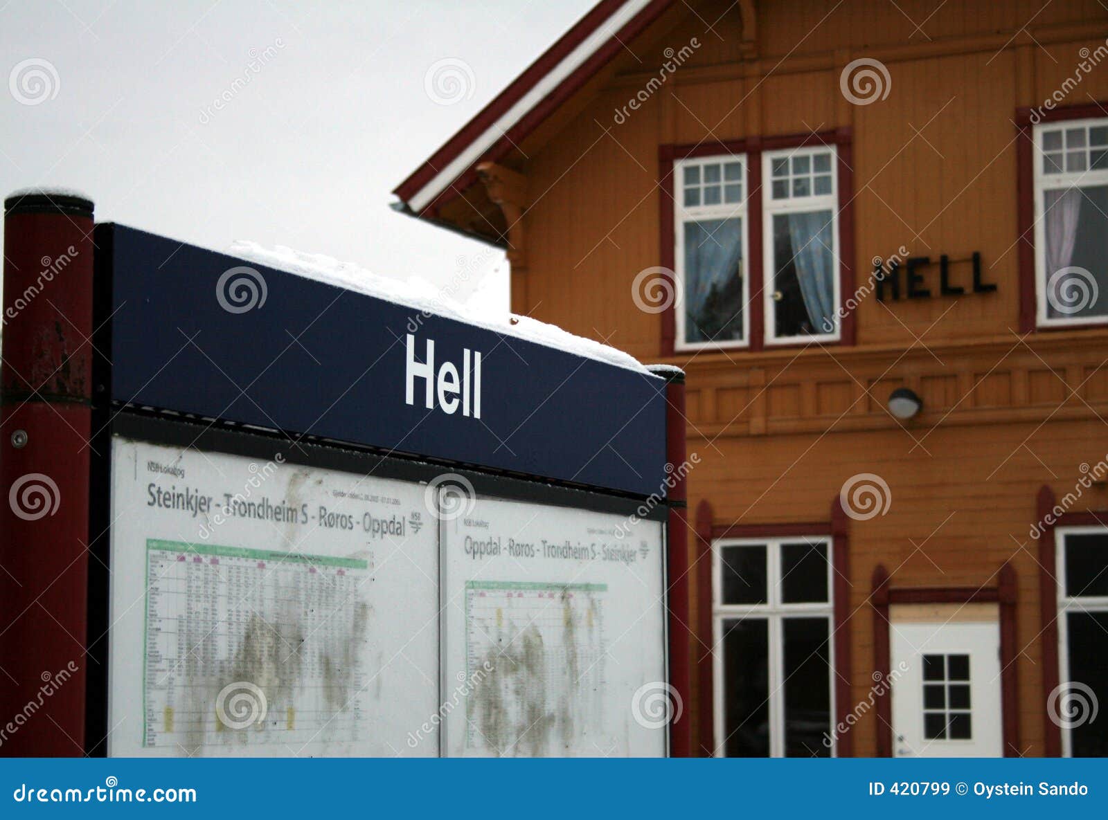 Hell station stock image. Image of coldly, winter, cold - 420799