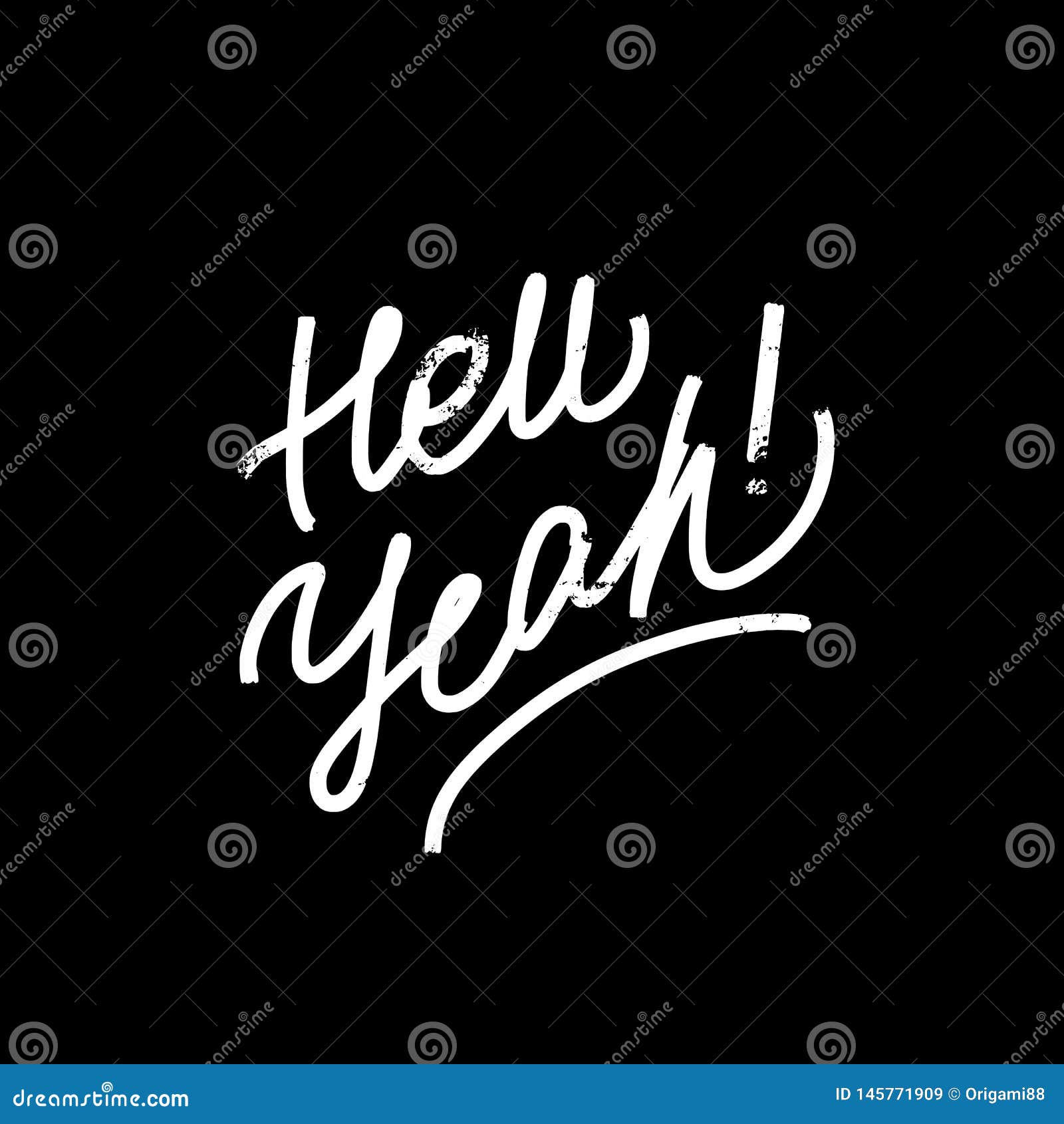 Yeah Hand Written Lettering Background. Cartoon Vector | CartoonDealer ...