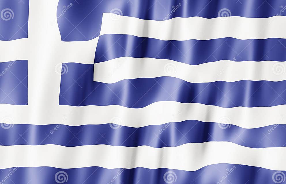 Hellenic Republic, Greece Flag Stock Illustration - Illustration of ...