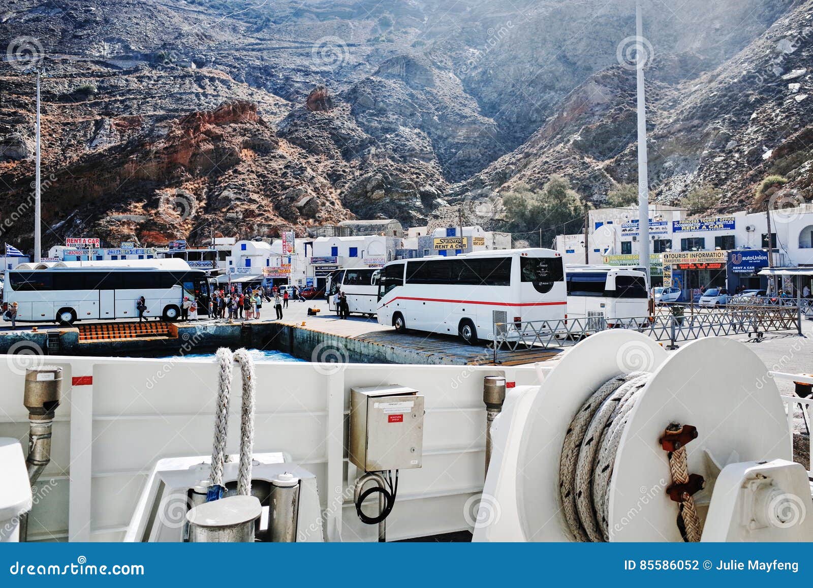 Hellenic Seaways at Athinios Port, SANTORINI Editorial Photography ...