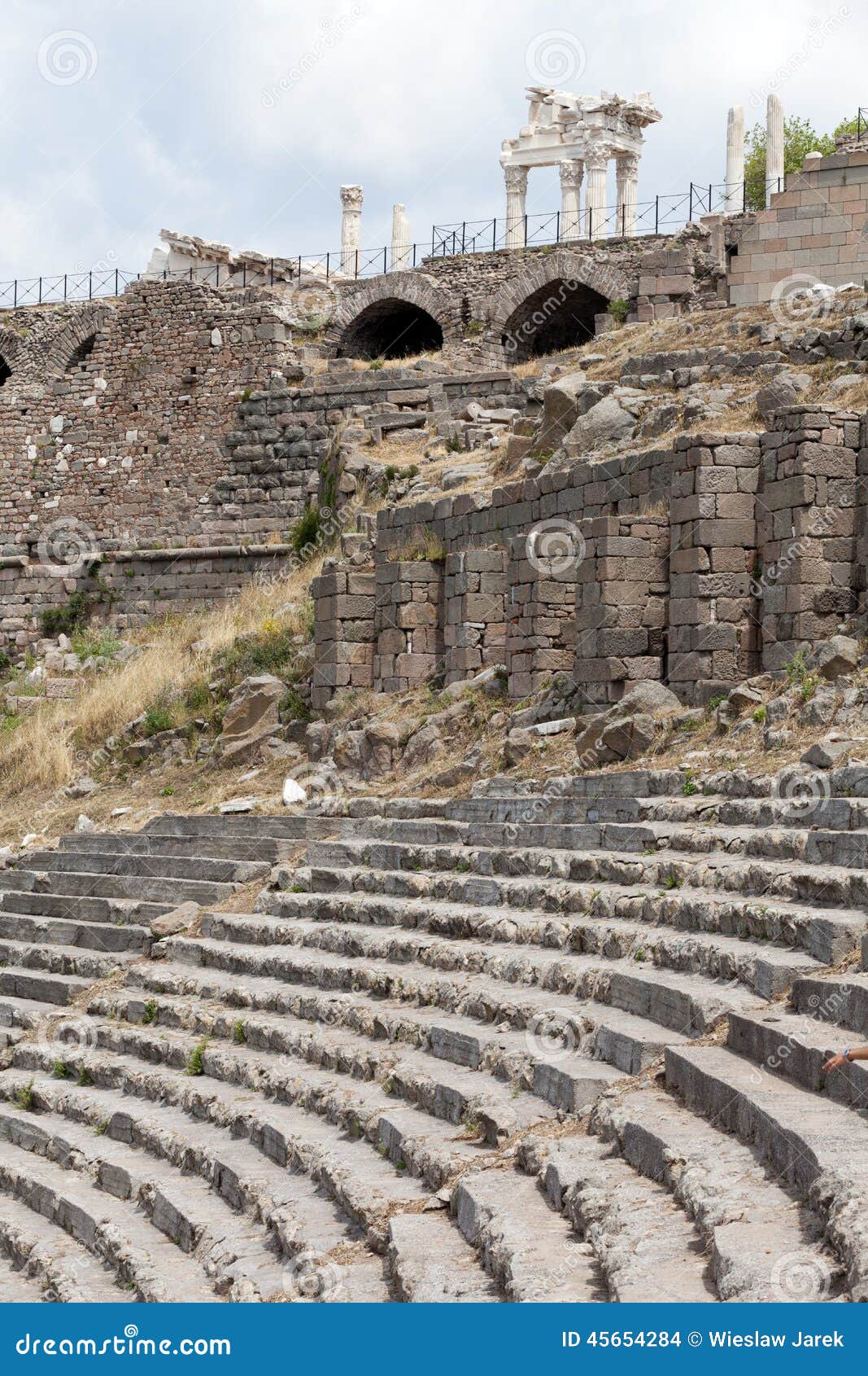 The Hellenistic Theater in Pergamon Stock Photo - Image of archeology ...