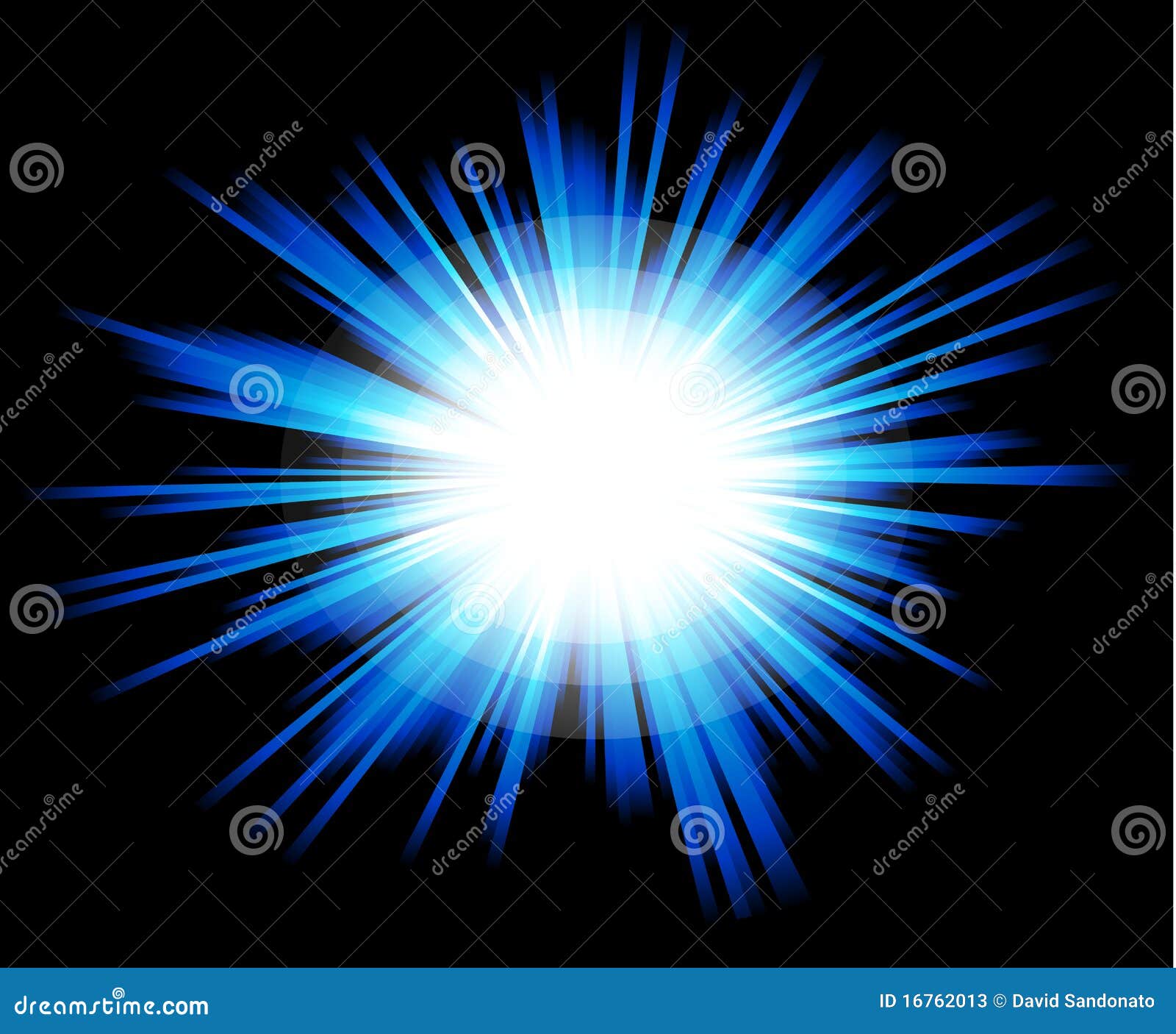 Heller Schein Mit Blauen Farben Vektor Abbildung - Illustration von ...