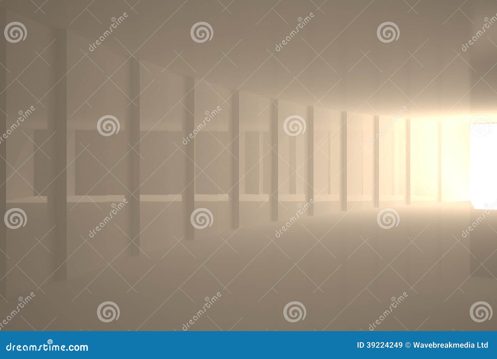 Helles Licht in Einem Gebogenen Raum Stock Abbildung - Illustration von ...