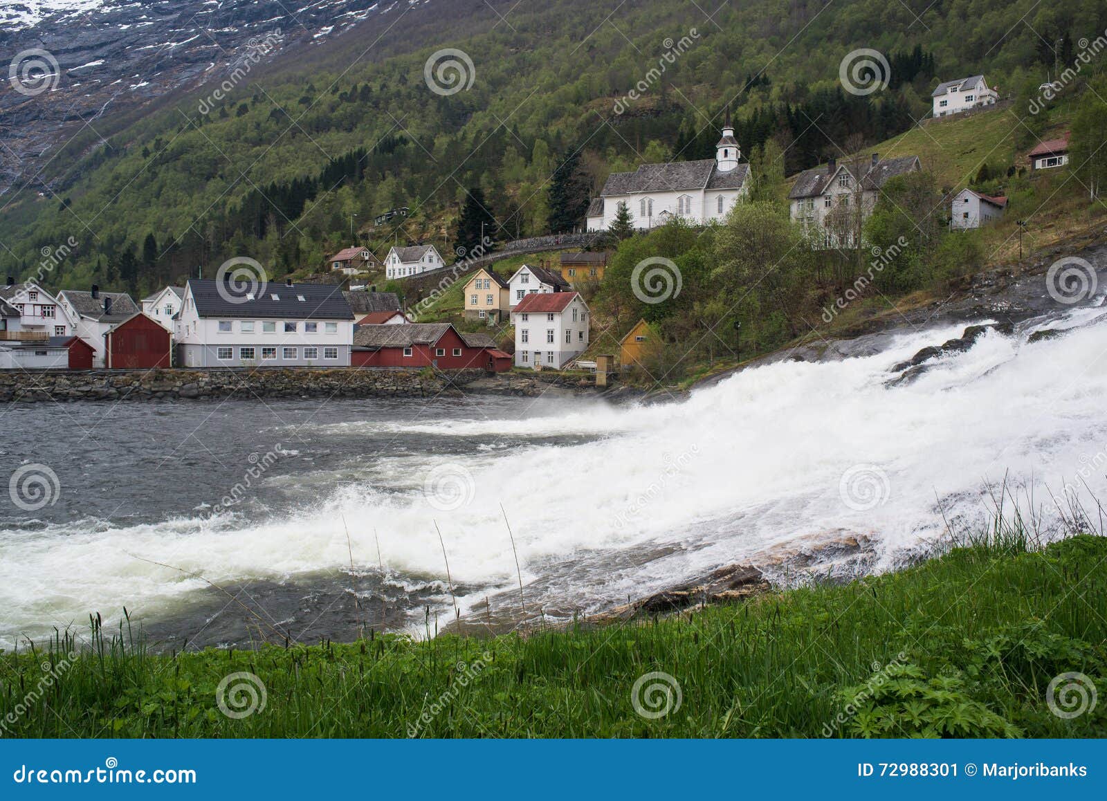 Hellesylt Waterfall Royalty-Free Stock Photography | CartoonDealer.com ...