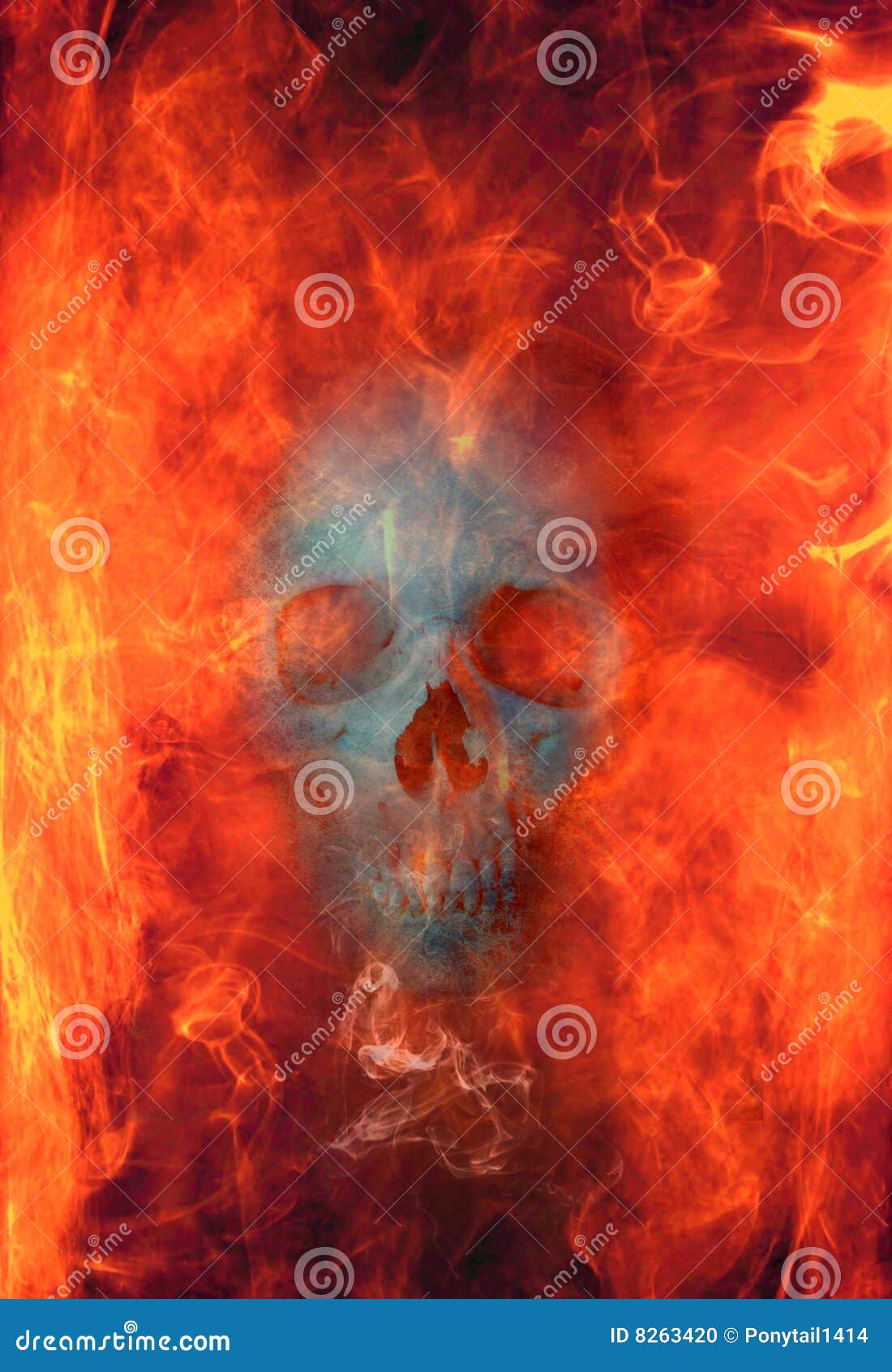 Hellfire stock photo. Image of punishment, bones, flames - 8263420