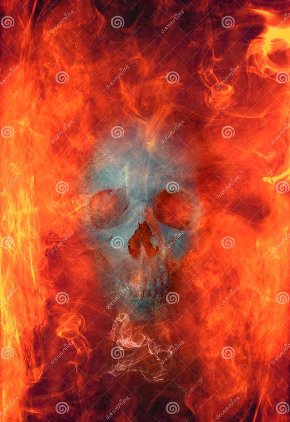 Hellfire stock photo. Image of punishment, bones, flames - 8263420