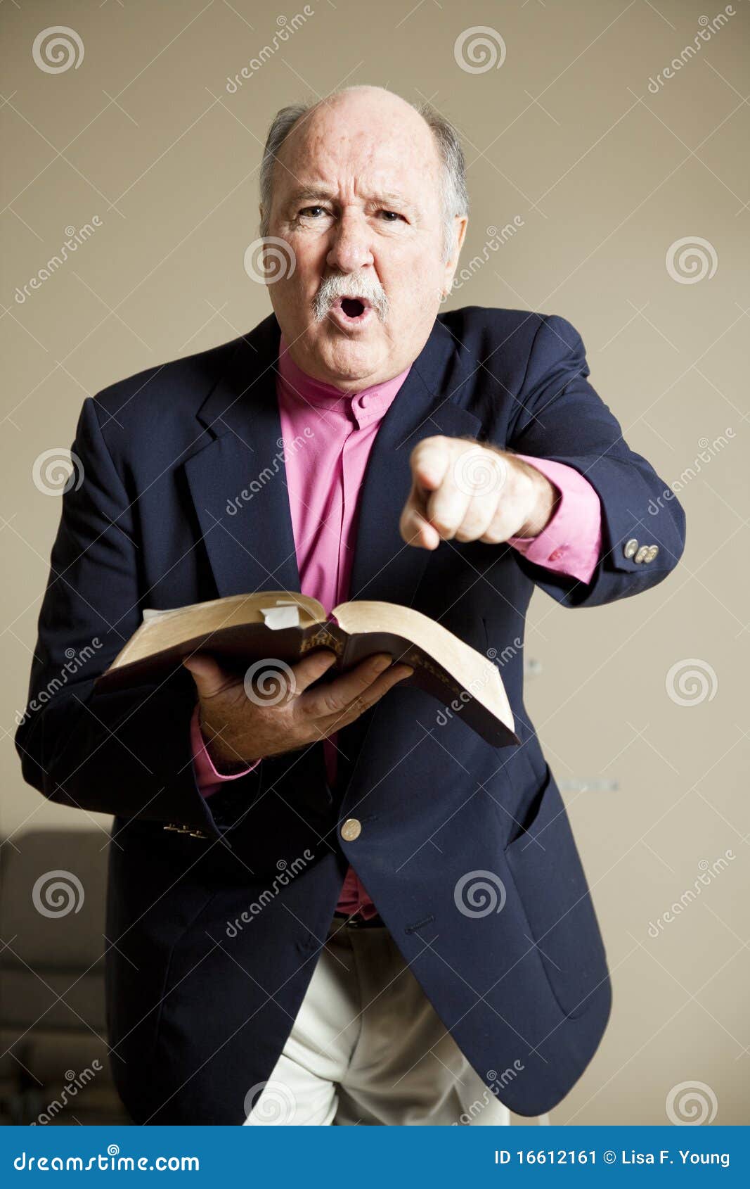 Angry Preacher, Minister, Pastor, Priest Isolated Royalty-Free Stock ...