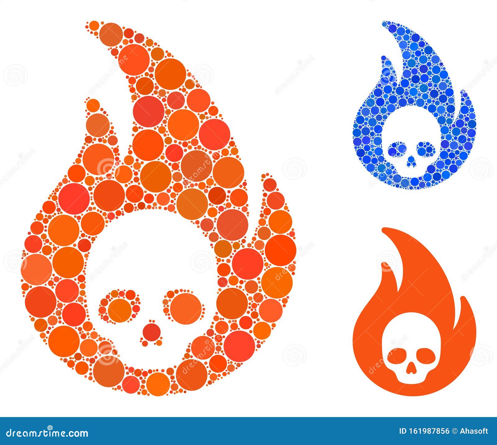 Hellfire Composition Icon of Circle Dots Stock Vector - Illustration of ...