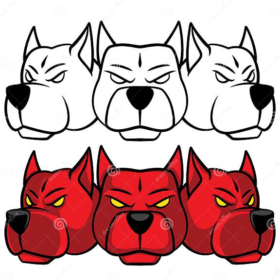 Hellhound Head Vector Graphic Stock Illustration - Illustration of logo ...