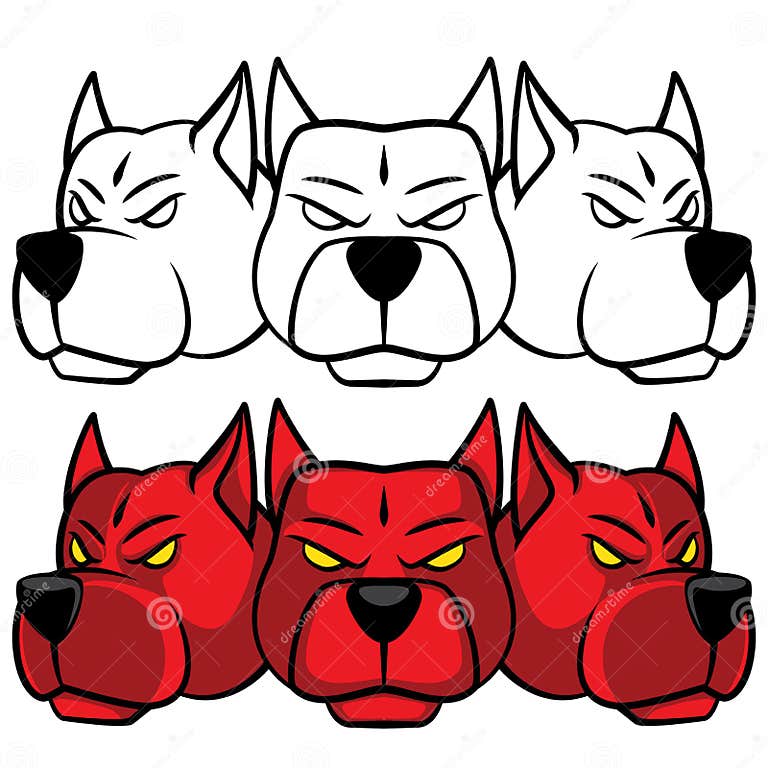 Hellhound Head Vector Graphic Stock Illustration - Illustration of logo ...