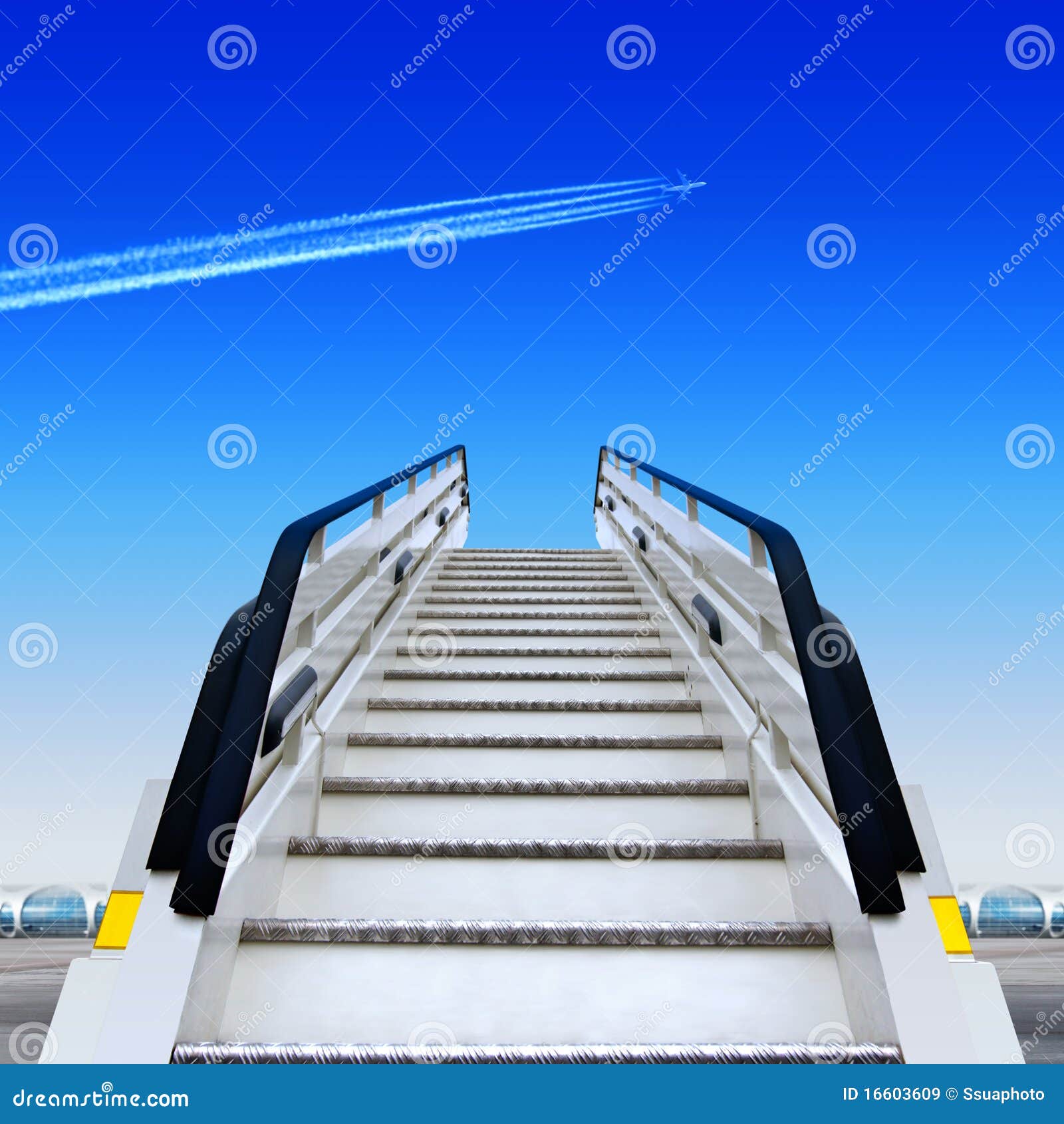 Helling stock afbeelding. Image of trappen, luchtvaart - 16603609