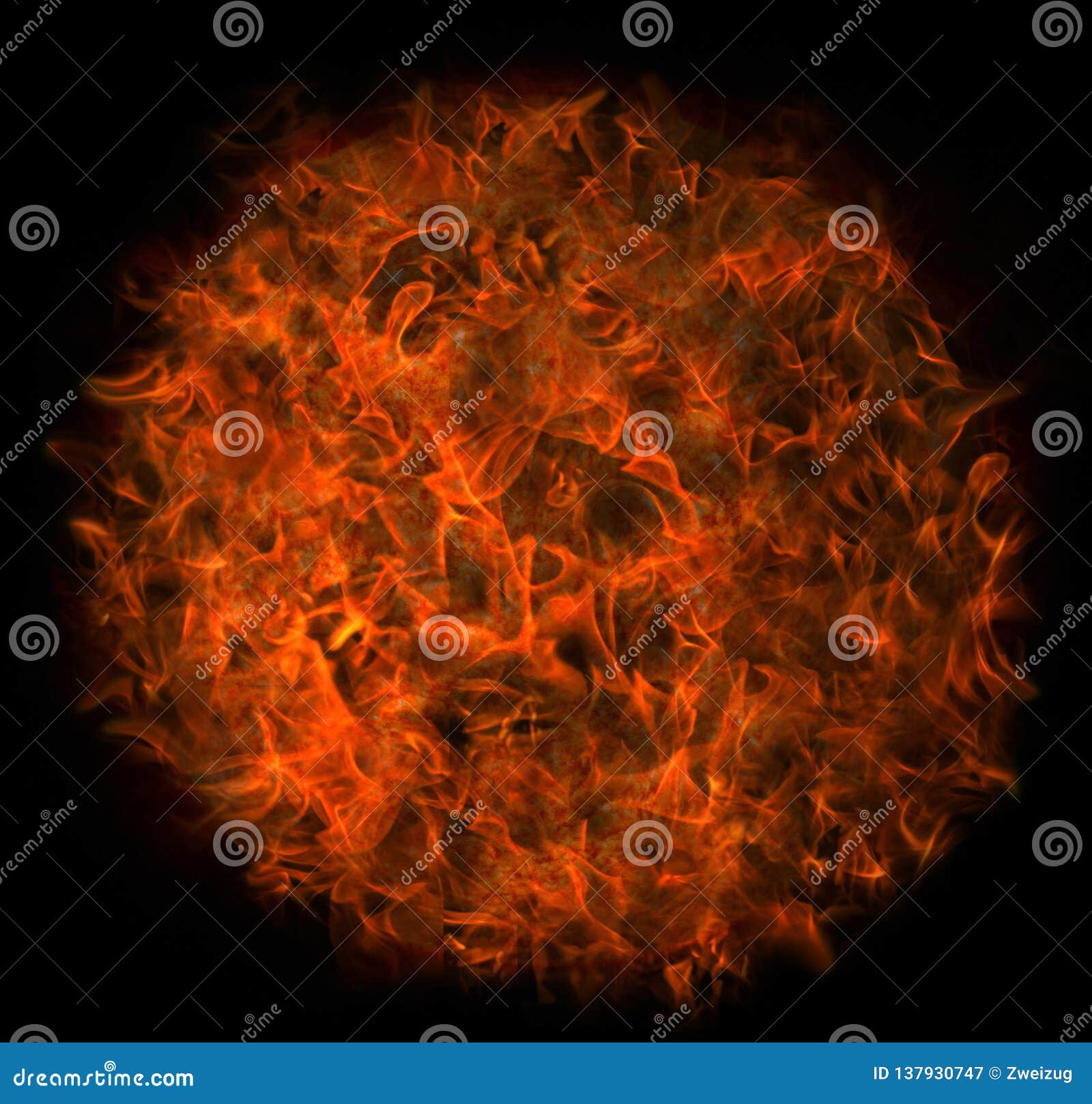 Hellish Ball of Fire Conceptual Abstract Texture Background Stock ...